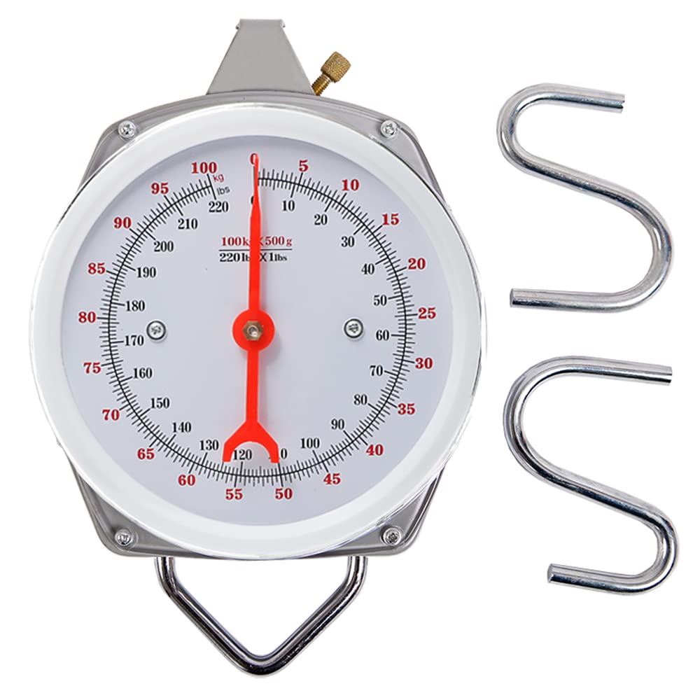 Hanging Spring Dial Scale,220lbs Industrial Hanging Spring Scale ...