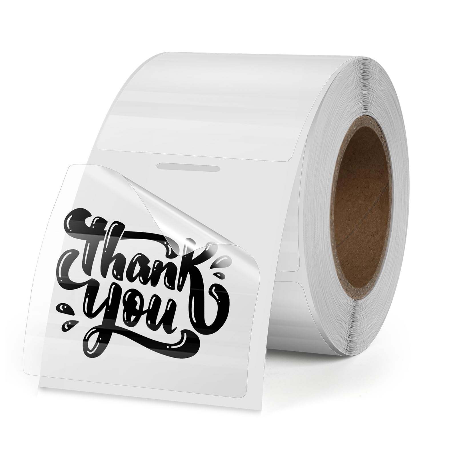 FINDAT Clear Thermal Labels 2 x 2 Inch Rectangular Transparent Stickers ...