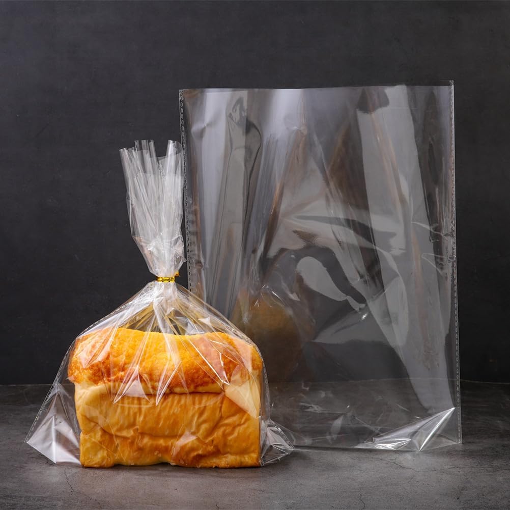 Amazon.com: Lesibag Clear Bread Bags with Ties 11‘'x14'', 100 Reusable ...