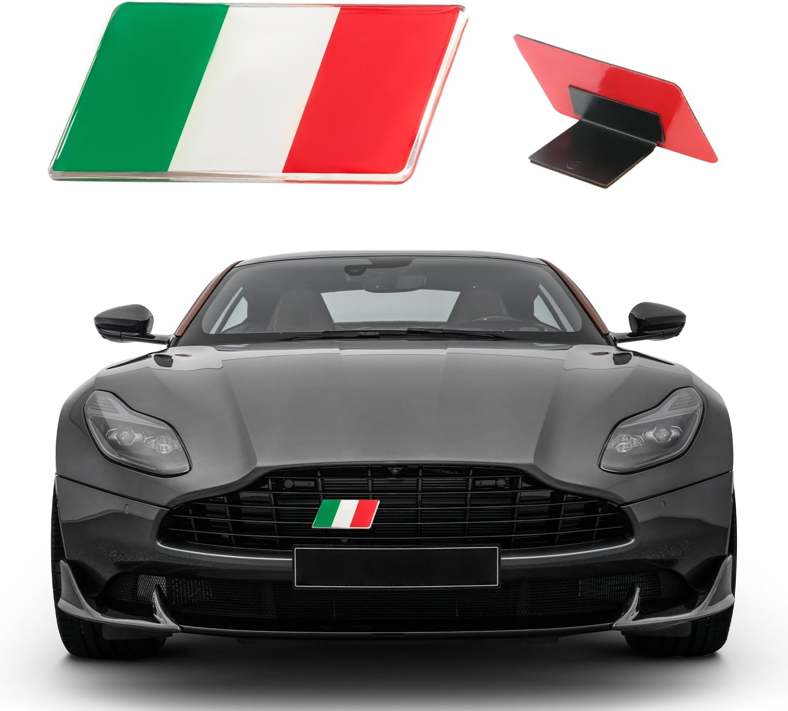 Amazon.com: Grille Badge Italia for car Truck Grill Mount Italy Flag ...