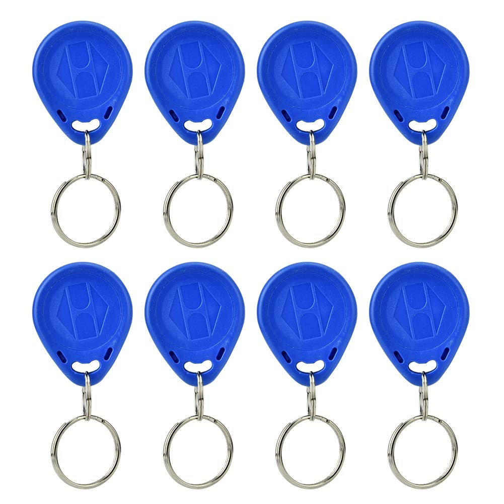 RFID Key Fob 100 Pcs Blue Keychains RFID Proximity Card Key for Access ...