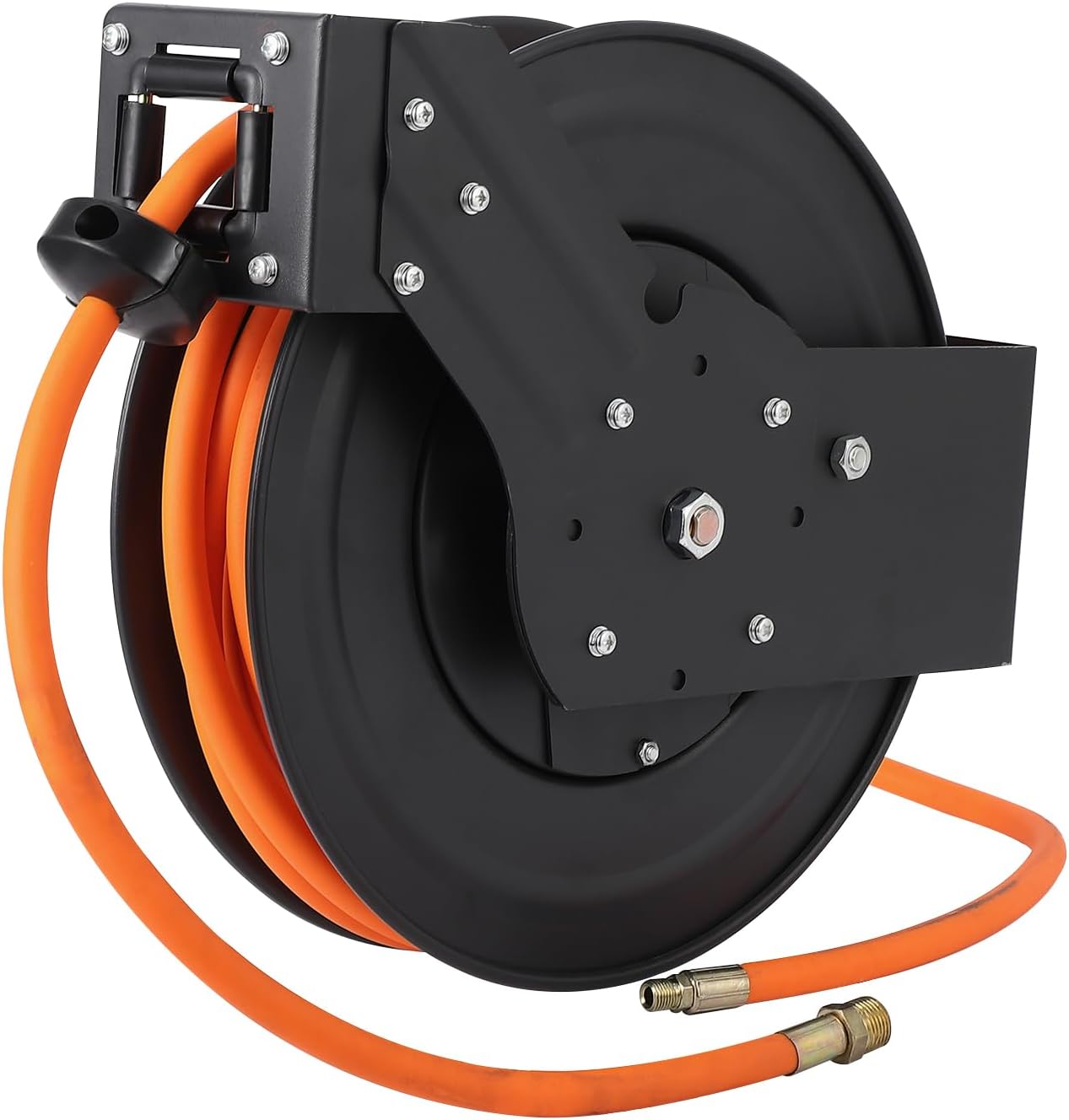 Retractable Air Hose Reel,1/4" x 50ft Air Compressor Hose Reel With ...