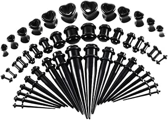 Prettyia Forma Corazón Expansores De Túnel Tapón Para Orejas Oídos ...