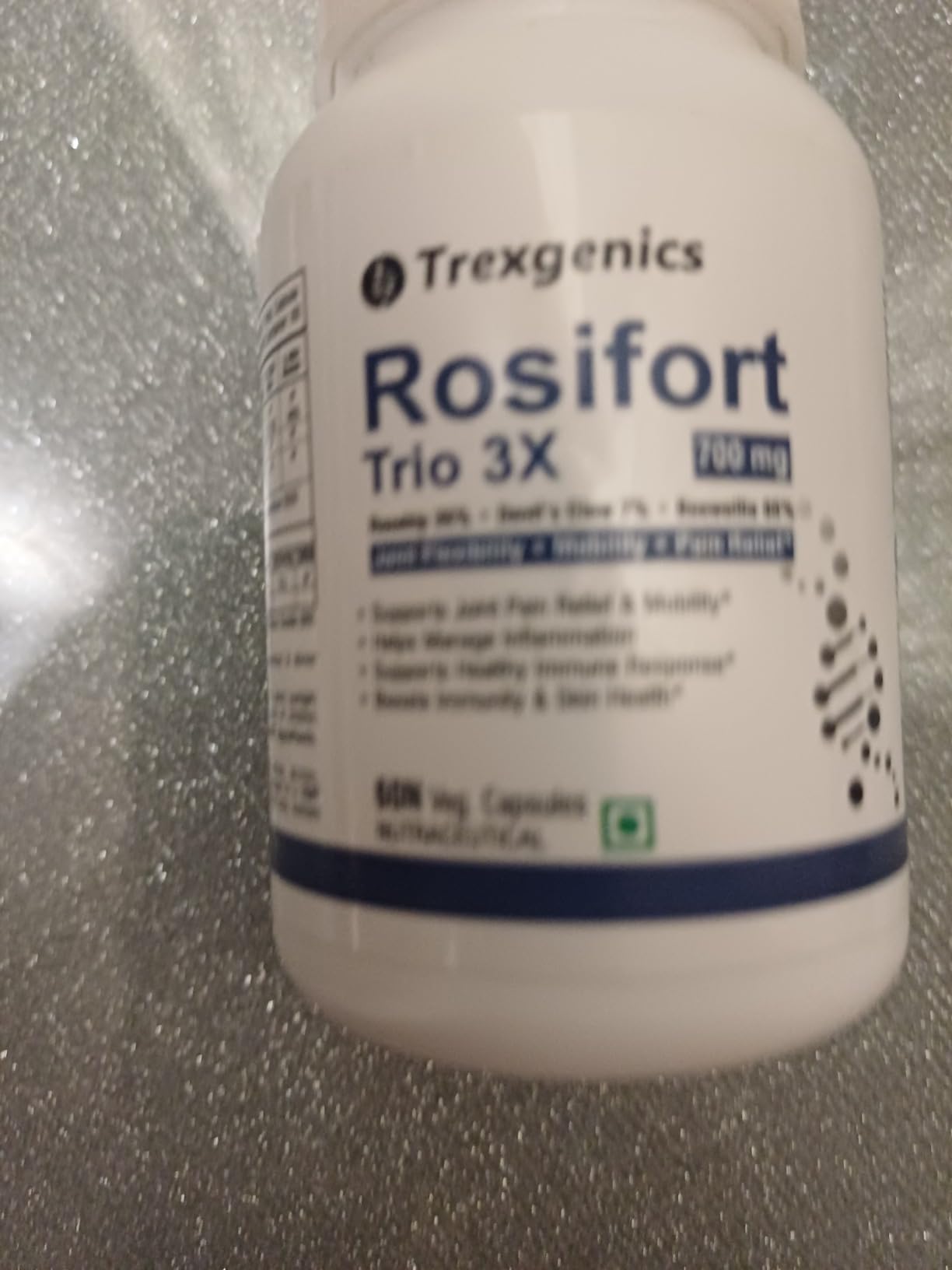Trexgenics ROSIFORTE TRIO Rosehip, Boswellia, Devil's Claw 700 mg Joint ...