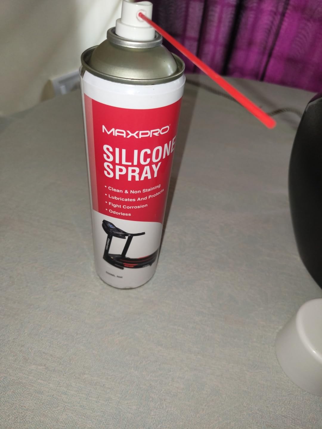 MAXPRO Silicone Oil Lubricant Spray 550ml for Treadmill, Easy to Apply ...