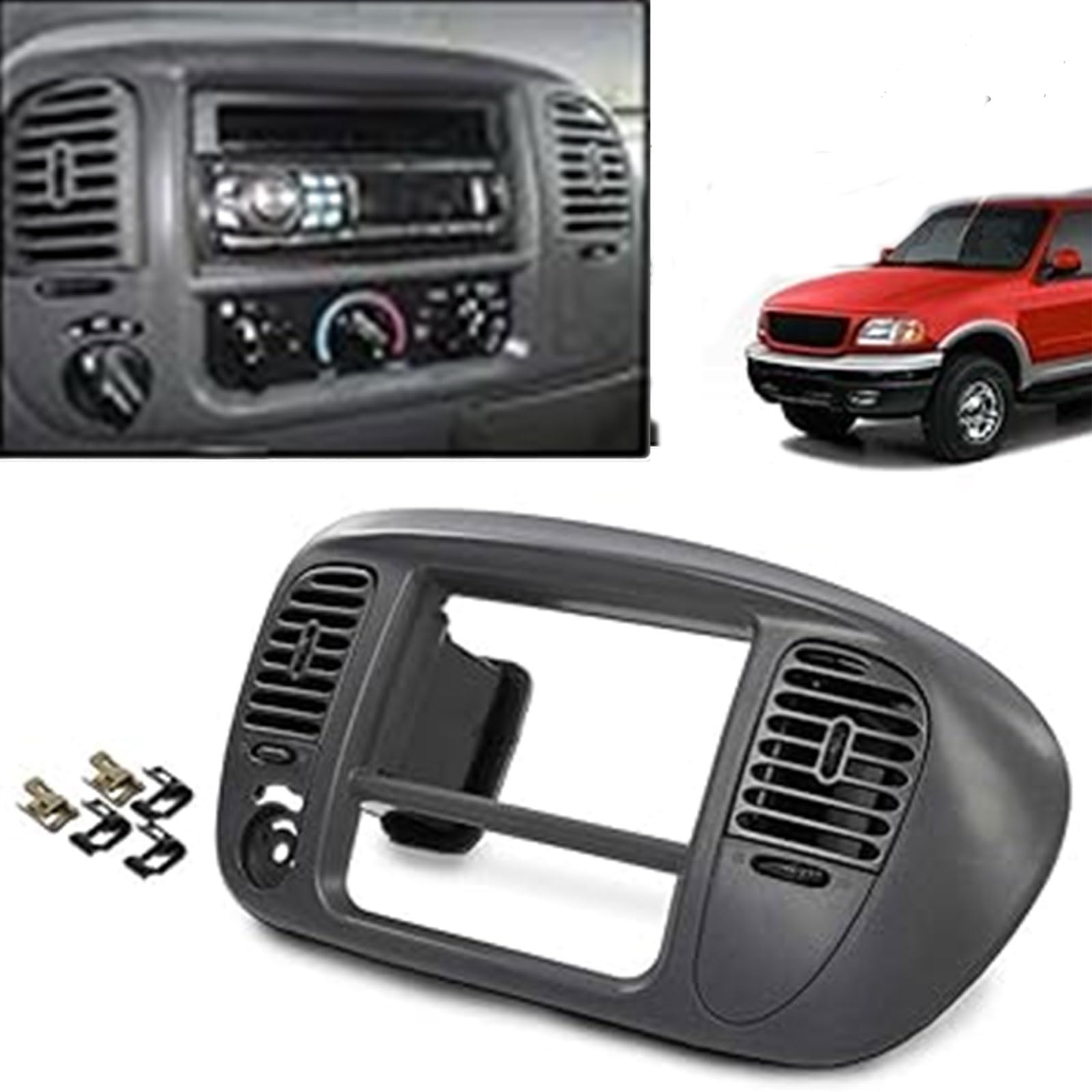 Snapklik.com : Center Dash Radio Climate BEZEL Panel For Ford F150 ...