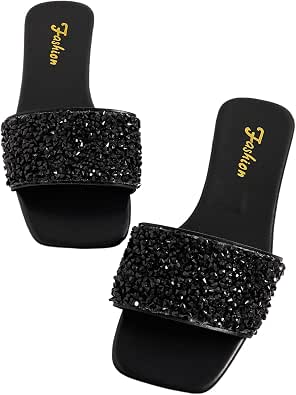 Amazon.com | GORGLITTER Glitter Sandals Sparkly Sandals Casual ...