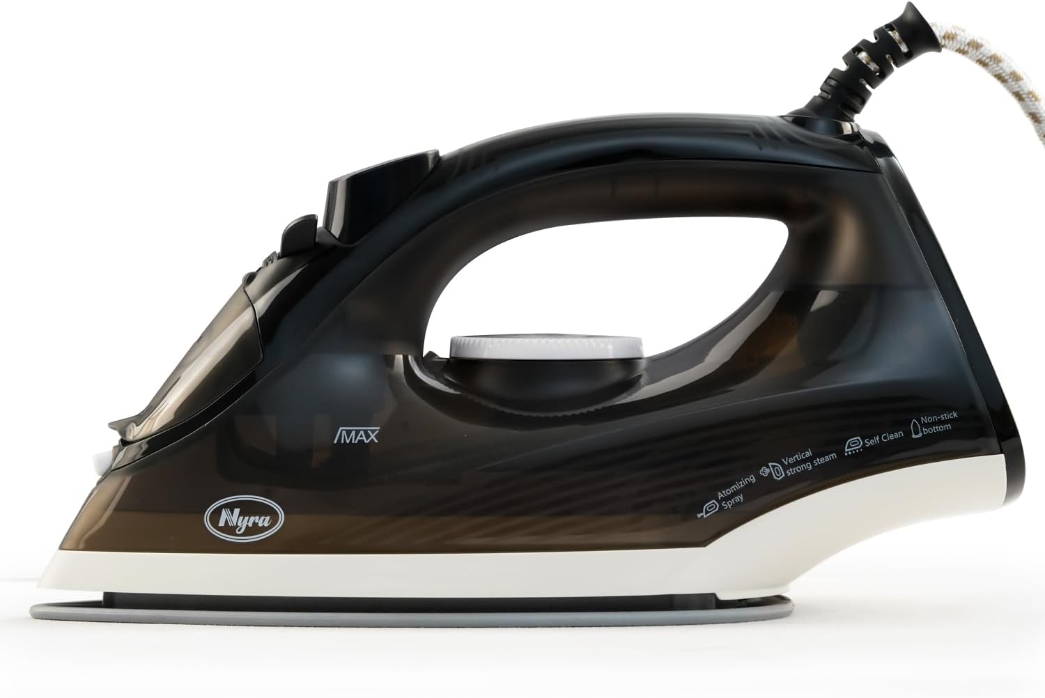 Nyra Steam Iron Box 1600 Watts With Ceramic Sole Plate | 250 Ml Water ...