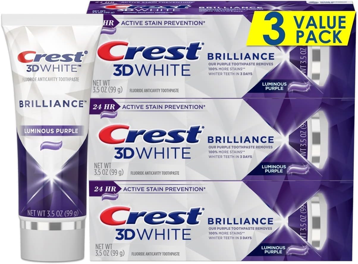 Amazon.com : Crest 3D White Brilliance Purple Teeth Whitening ...