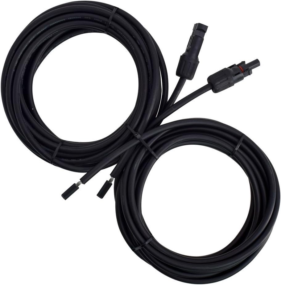 Renogy AK-20FT-10 10AWG Adaptor Kit Solar Cable PV with MC4 Female and ...
