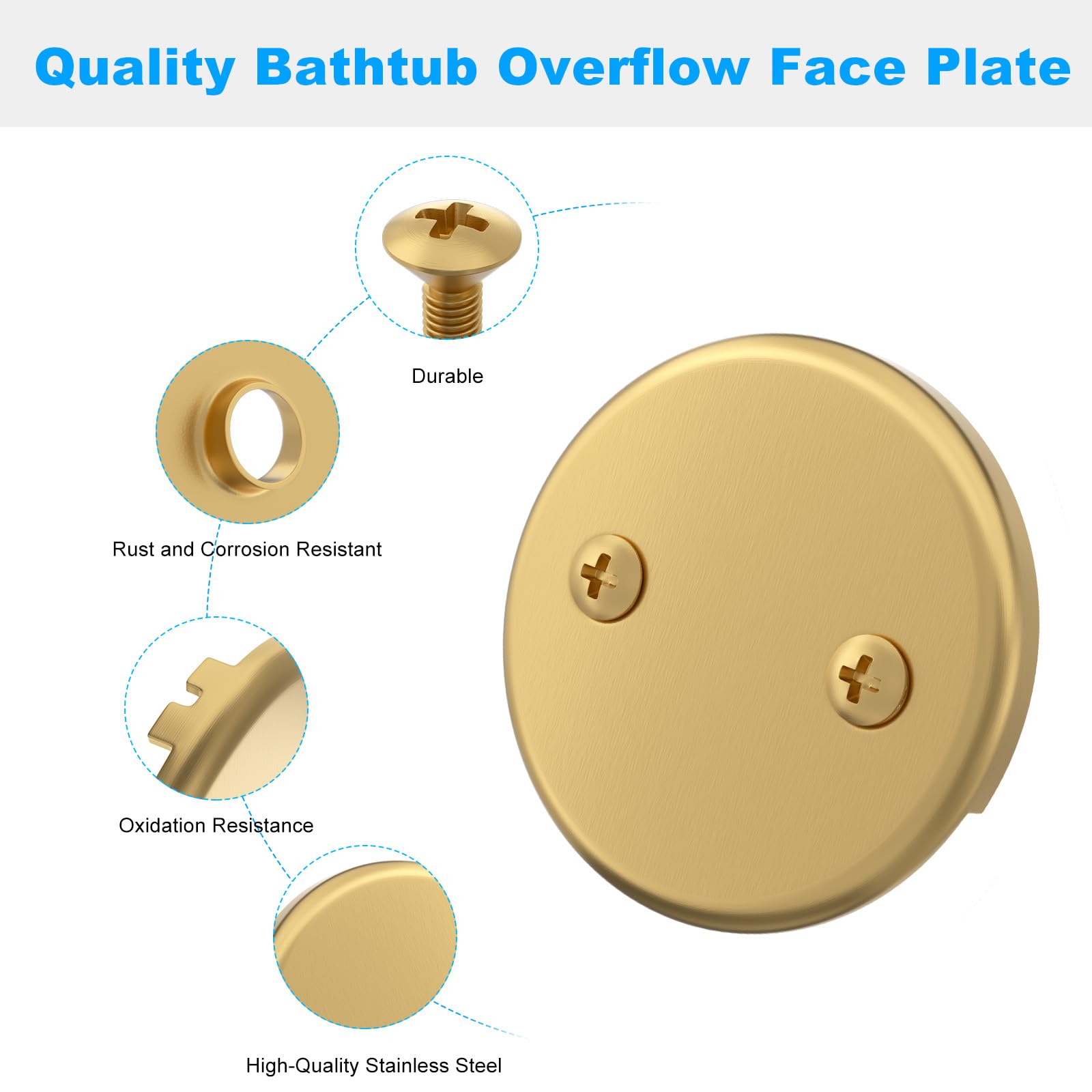 Snapklik.com : Tub Drain Overflow Cover RP31556CZ Replacement Delta Tub ...