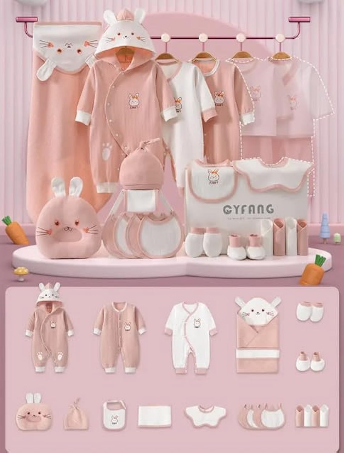 Nnewvante Baby Gift Basket, Newborn Gift Set with Baby Baby Rattle ...