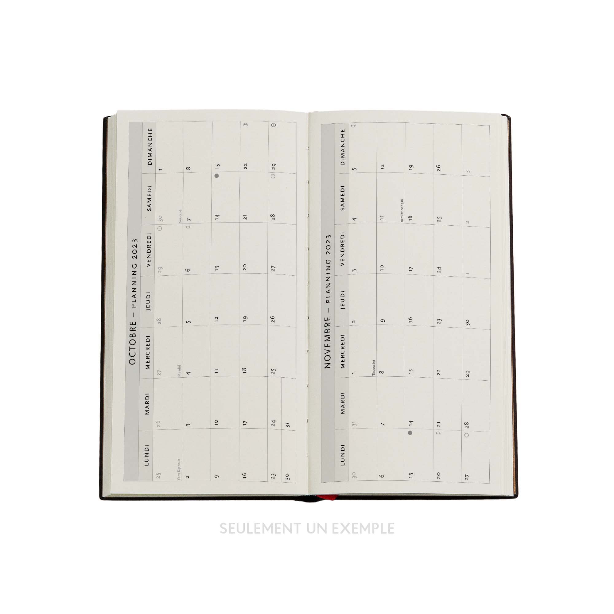 Paperblanks Slim Horizontal 2023 French Diary 1 Week on 2 Pages + 1 ...