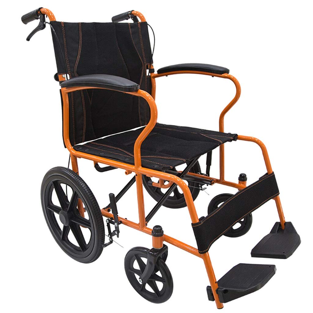 Buy BEN-YI Wheelchair Foldable Elderly Wheelchair Car Steel Tube ...