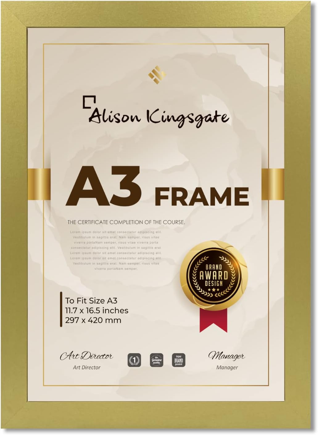 A3 Perspex Clip Photo Poster Frame - Metal Clasps - 30cm x 42cm ...