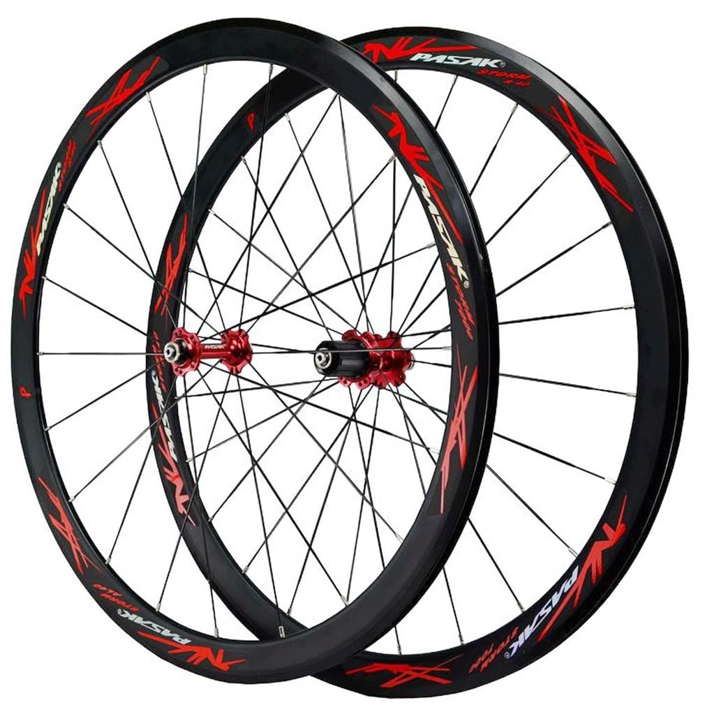 Buy Cycling 700c Road Bike Wheelset 40mm C/V Brake Wheelset Quick ...