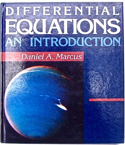 Amazon.com: Differential Equations: An Introduction: 9780697059574: Marcus, Daniel A.: Books