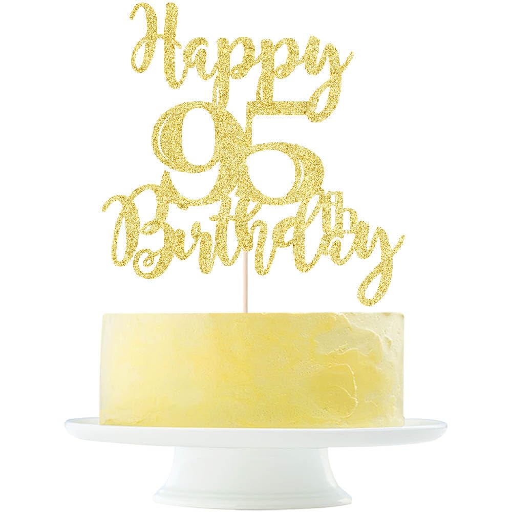 Amazon.com: Yetxel Happy 95th Birthday Cake Topper95Anniversary ...
