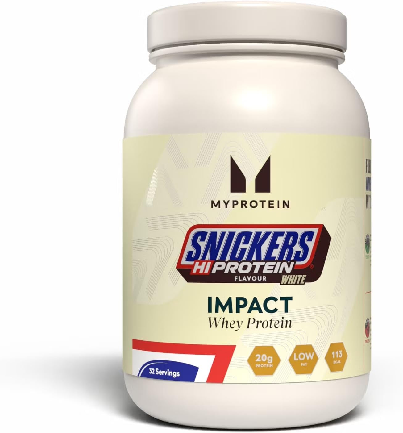 Myprotein Snickers® Impact Whey Protein Powder – White Chocolate ...