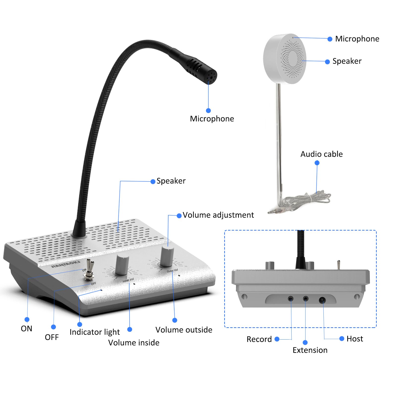 Snapklik.com : Window Speaker System,Window Intercom Two Way,Built-in ...