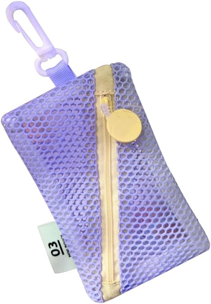 Amazon.com : Portable Mesh Zipper Bags Makeup Bag, Mesh Cosmetic Bags ...