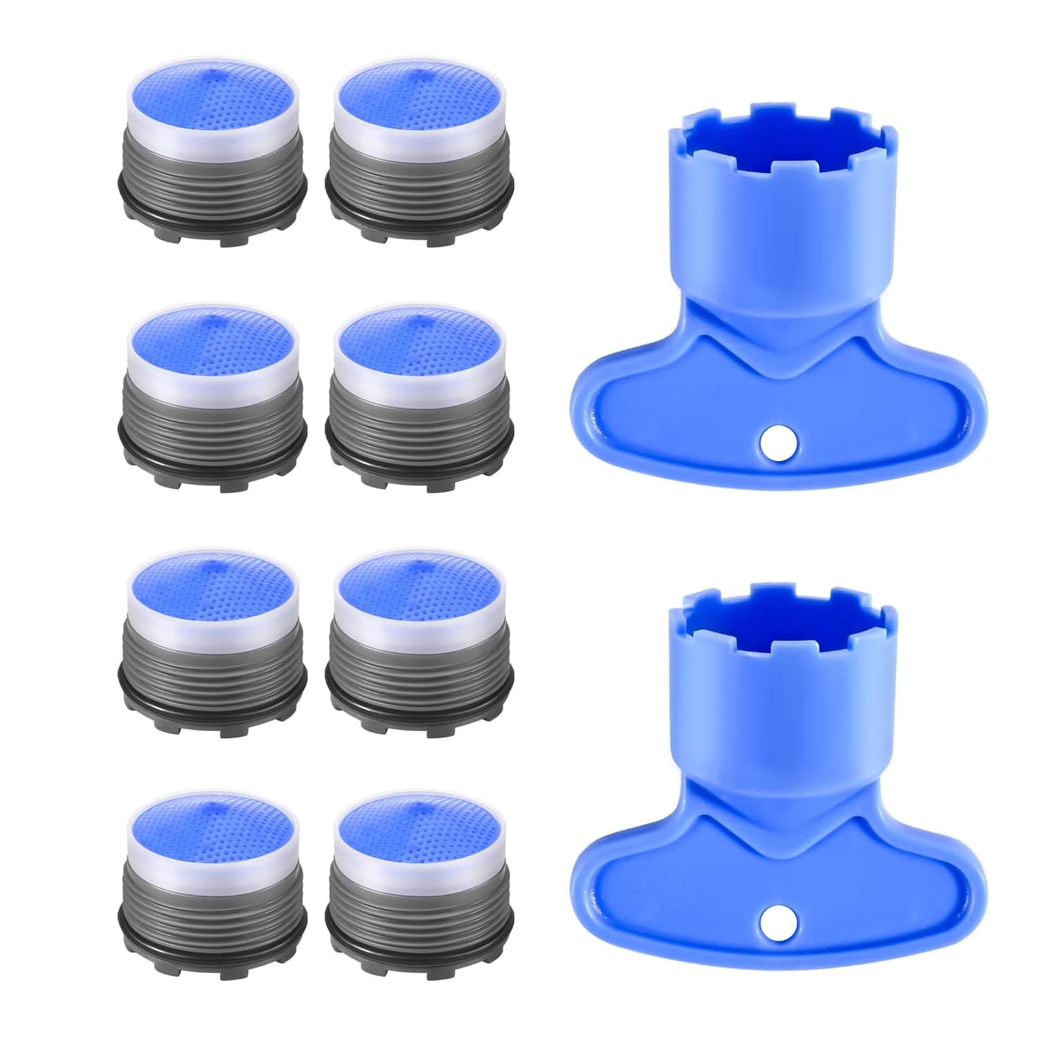 8 PCS Faucet Aerators, Water Saving Flow Restrictor Sink Aerator Set ...