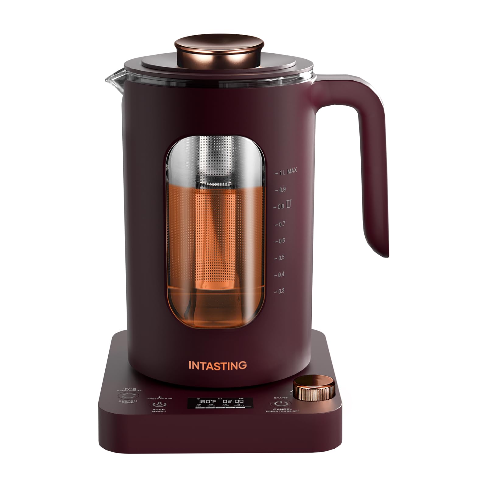 Amazon.com: Electric Tea Kettle, INTASTING Glass Electric Kettle with ...