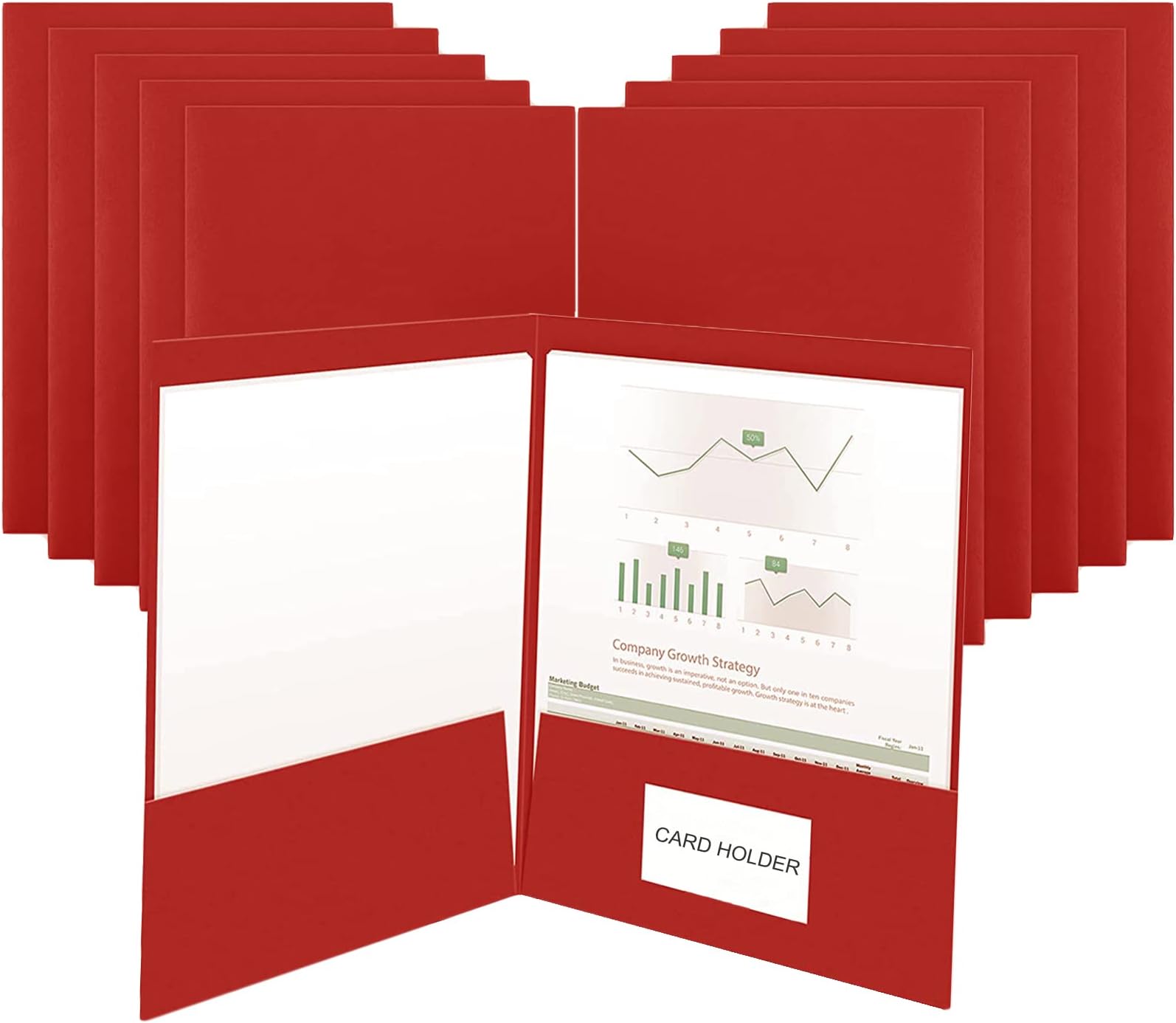 10pcs Easy-Access A4 Paper Folder with 2 Pockets Report File ...