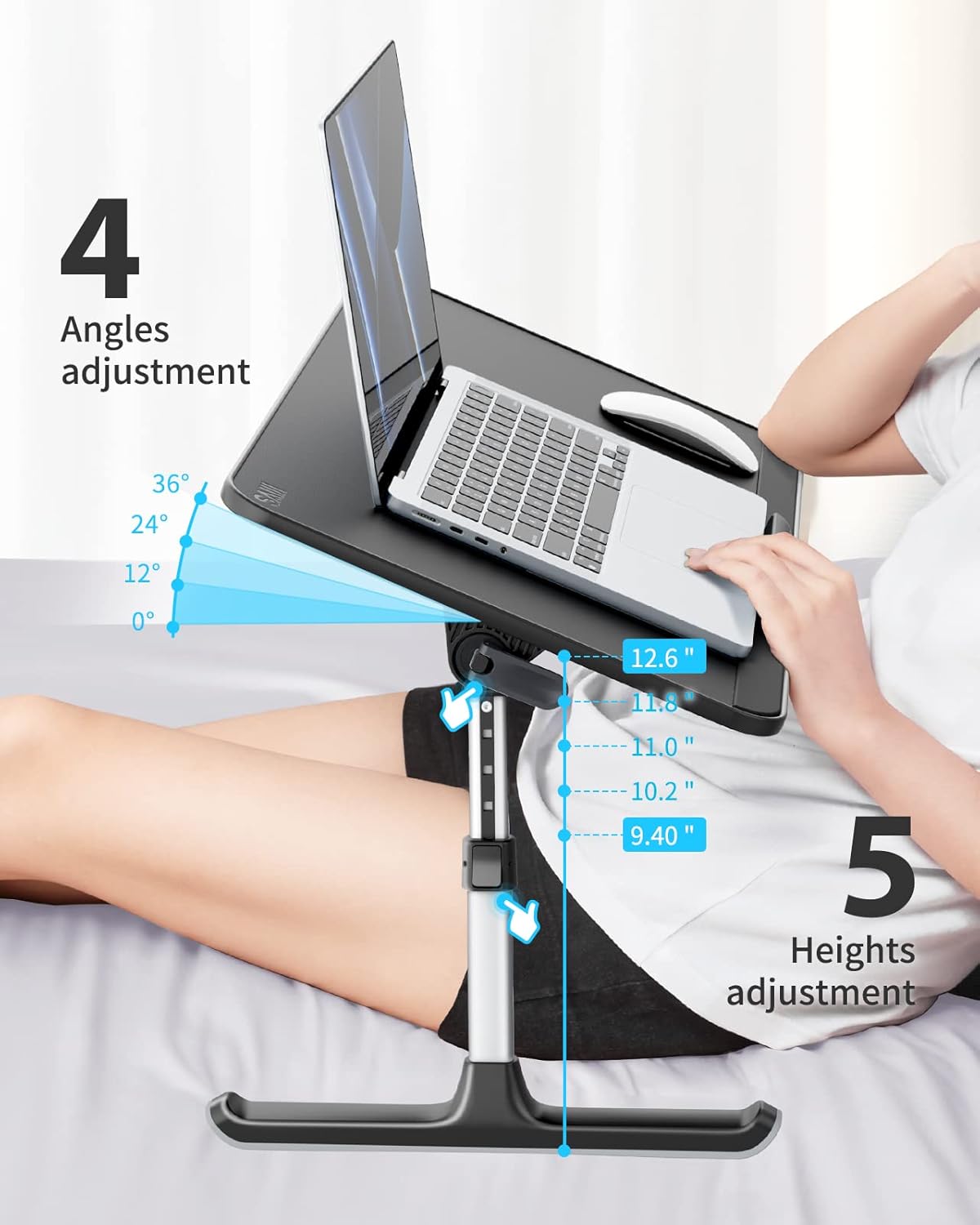 Buy Laptop Tablet Stand with Pillow + Laptop Bed Tray Table Online at ...