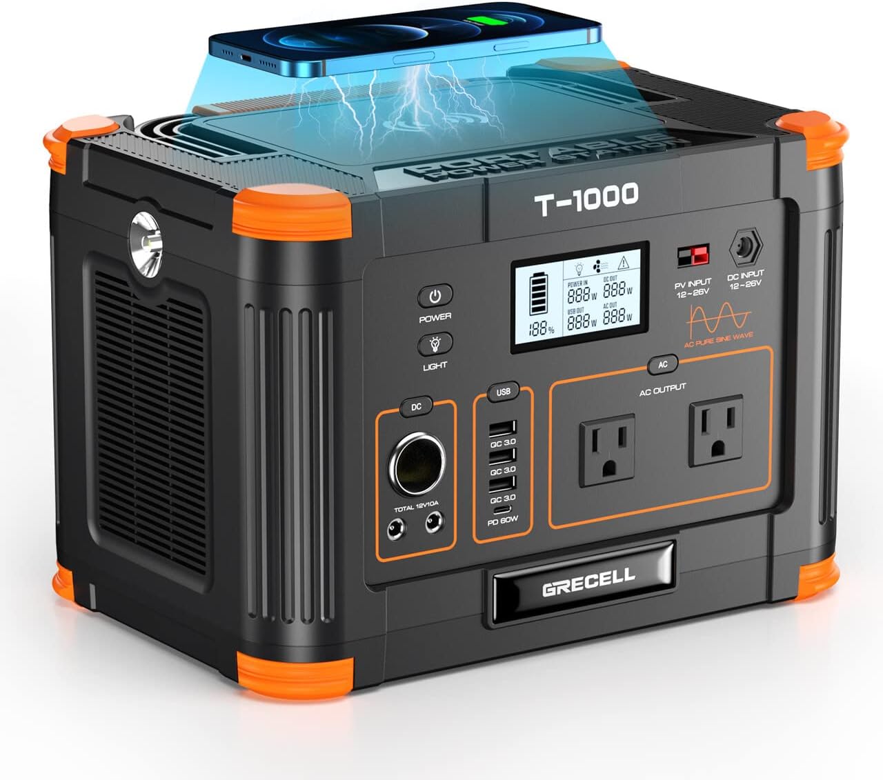 Amazon.com : PGYOB 400W Portable Power Station, 296Wh Outdoor Solar ...