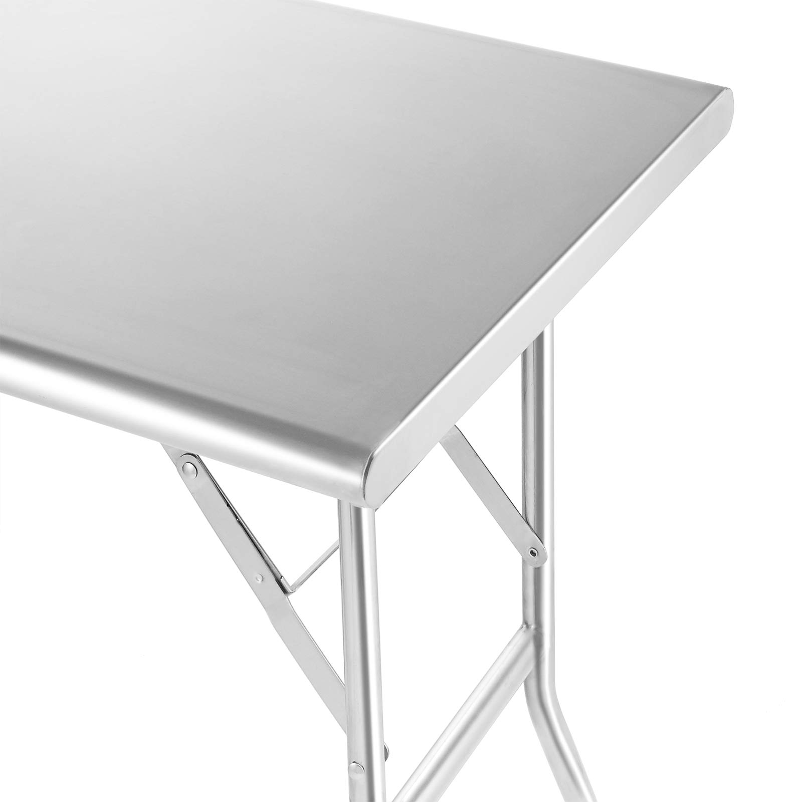 Snapklik.com : GRIDMANN Stainless Steel Folding Table 48 X 24 Inch