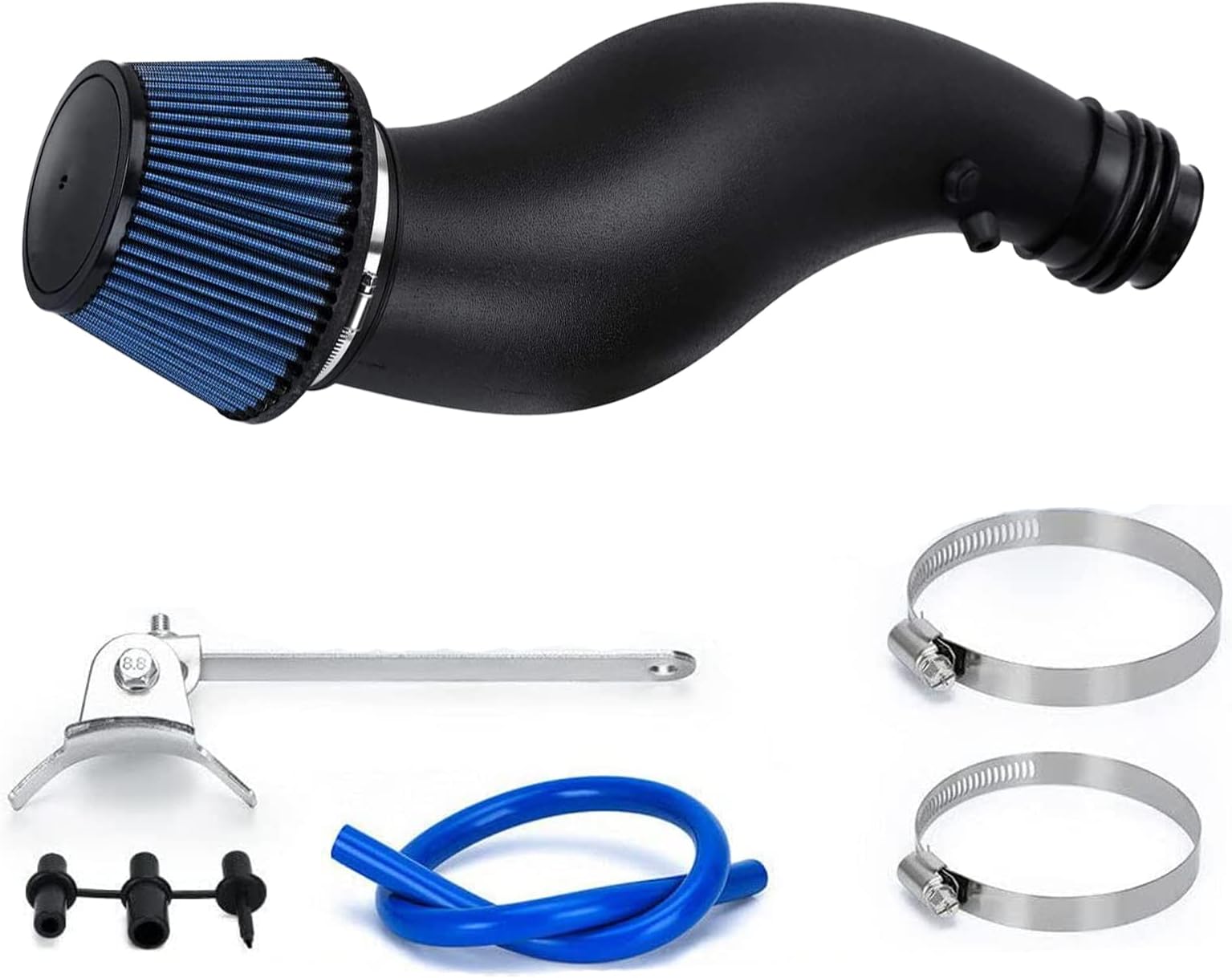 Amazon.com: Cold Air Intake Pipe Kit Power High Flow with Air Filter ...