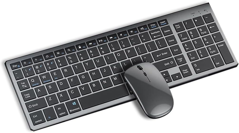Amazon.in: Buy TECPHILE Wireless Keyboard and Mouse Combo, Multi Device ...
