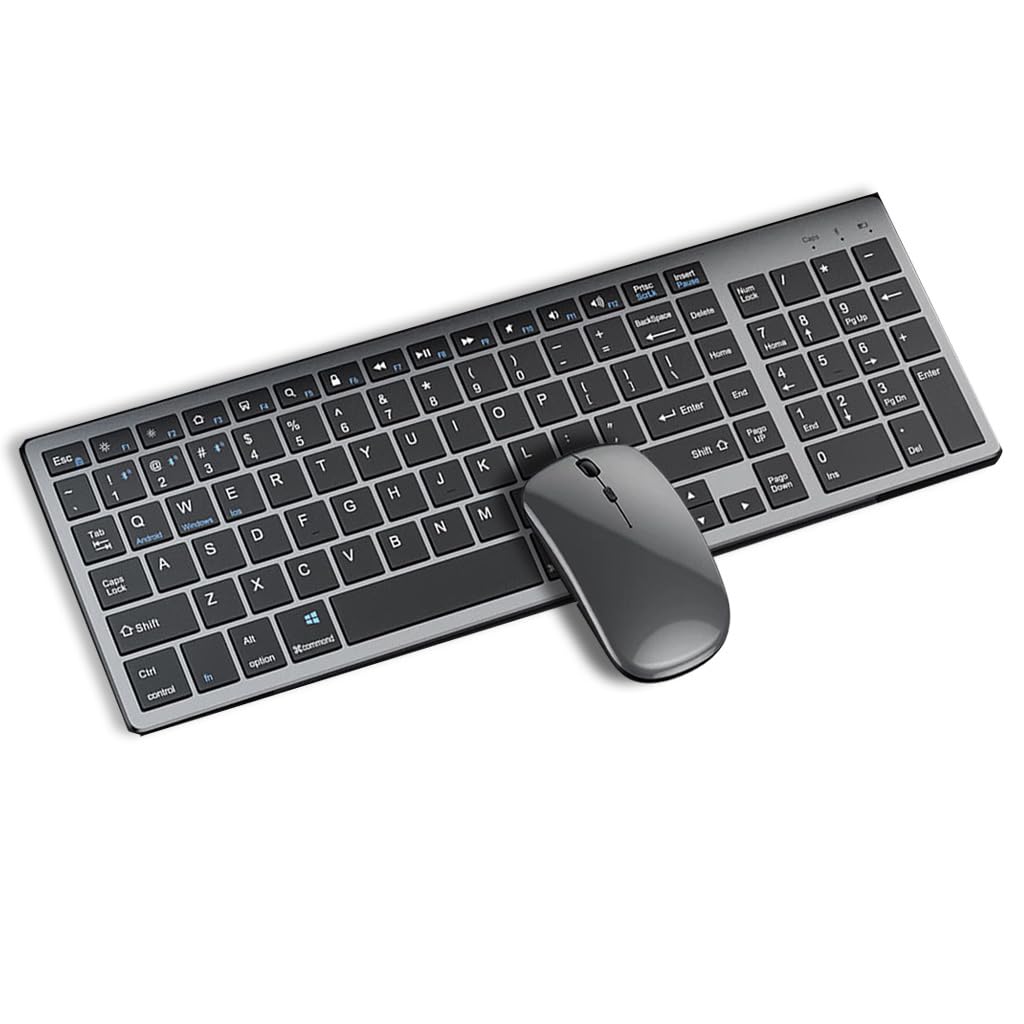Amazon.in: Buy Wireless Keyboard and Mouse Combo, TECPHILE Multi Device ...