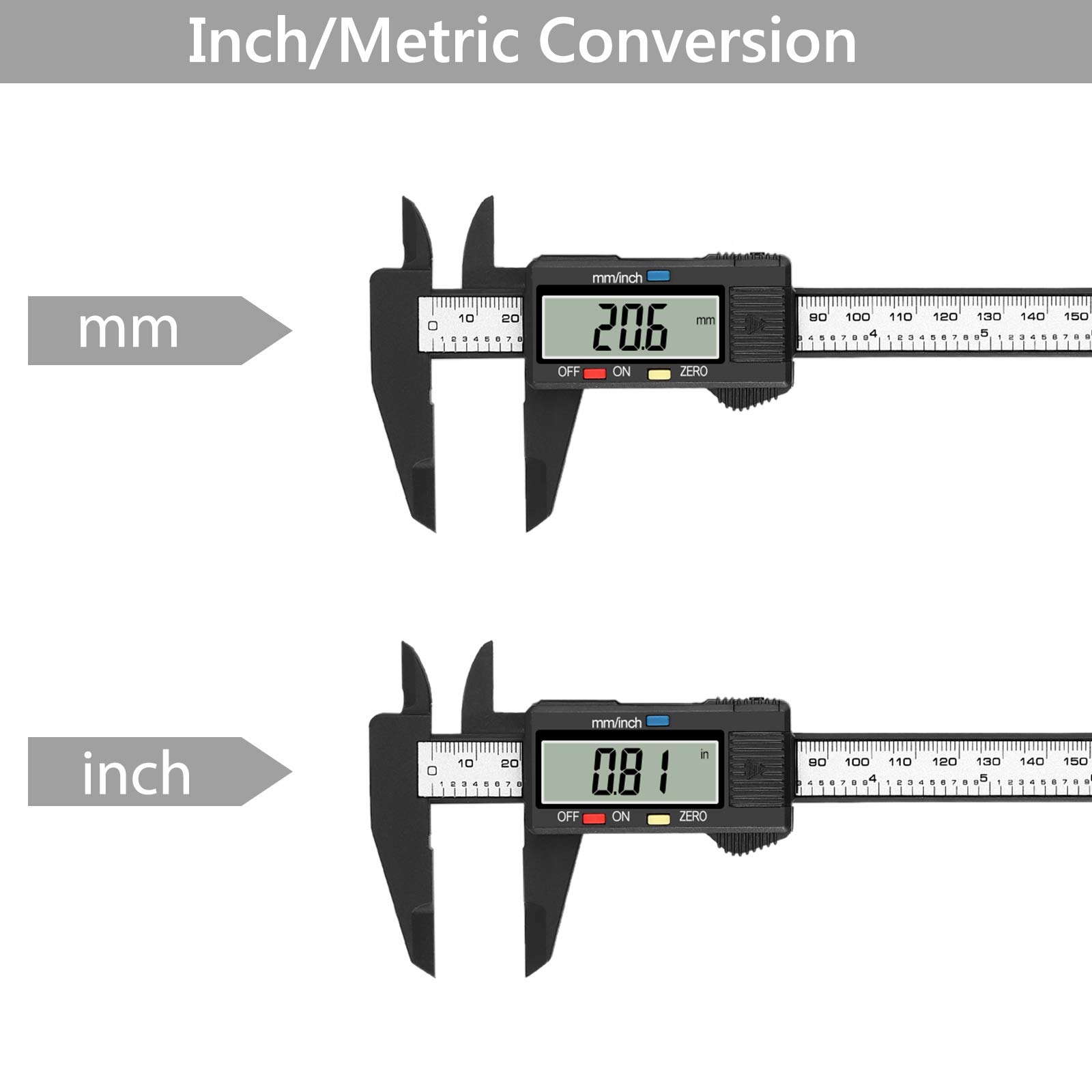 Snapklik.com : Digital Caliper 6 Inch,Electronic Vernier Caliper 150mm ...