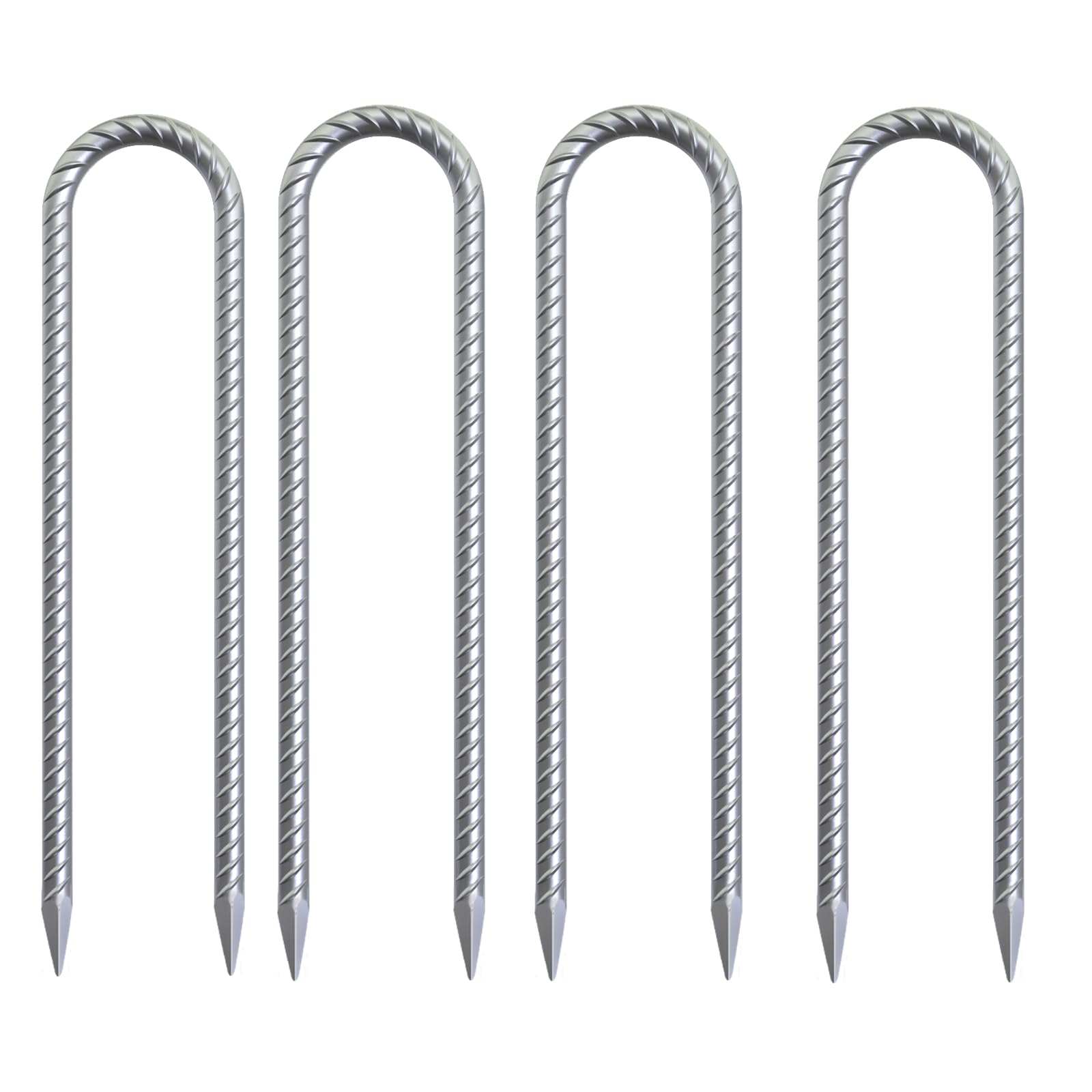 Snapklik.com : 16 Inch Heavy Duty Trampoline Stakes, U Shaped Rebar ...