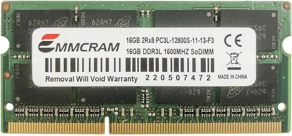 EMMCRAM 16 GB DDR3 Laptop RAM 1600 MHz SODIMM PC3L-12800S DDR3L SO-DIMM ...