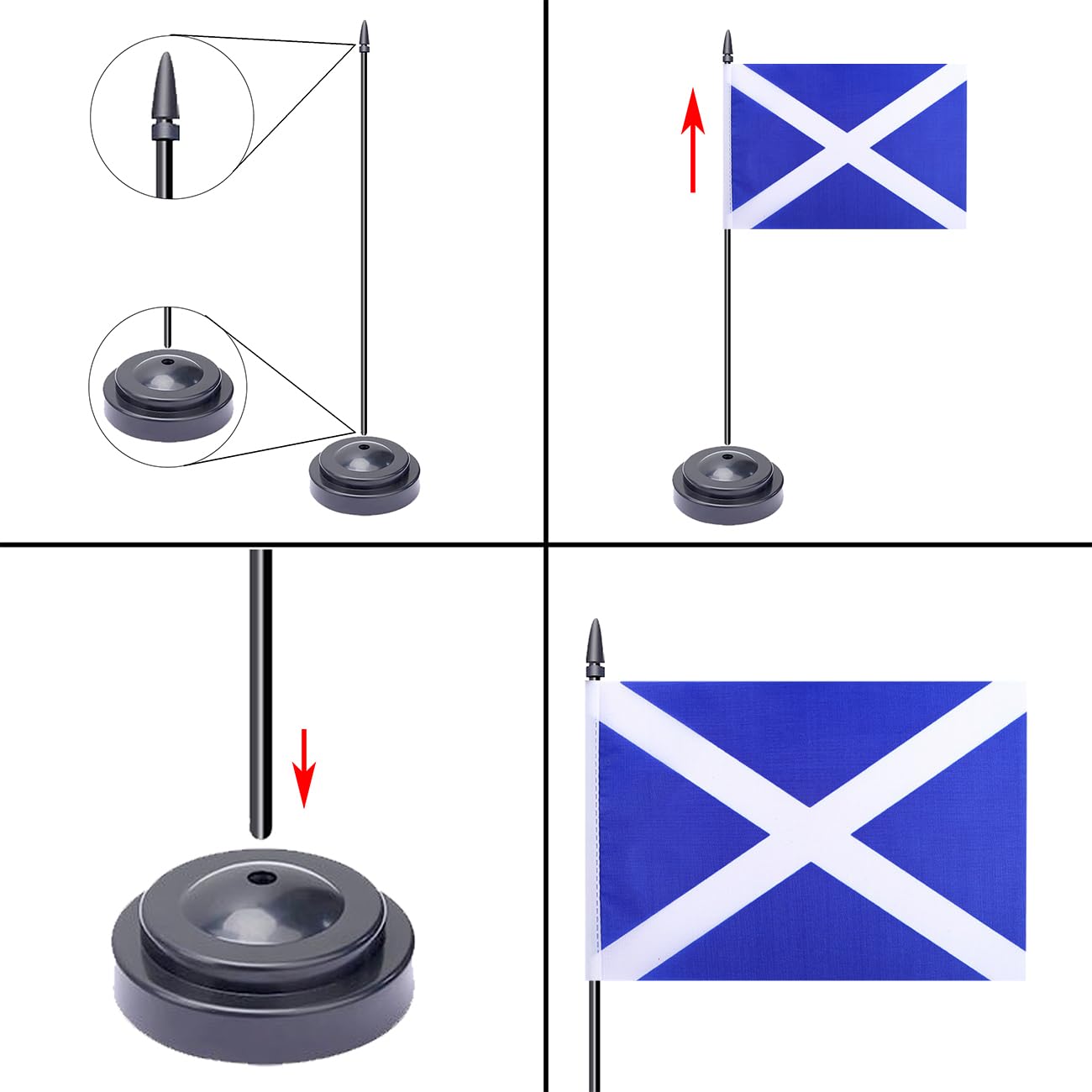 Snapklik.com : WXTWK 2 Pack Scotland Flag Scotland Deluxe Desk Flag Set ...