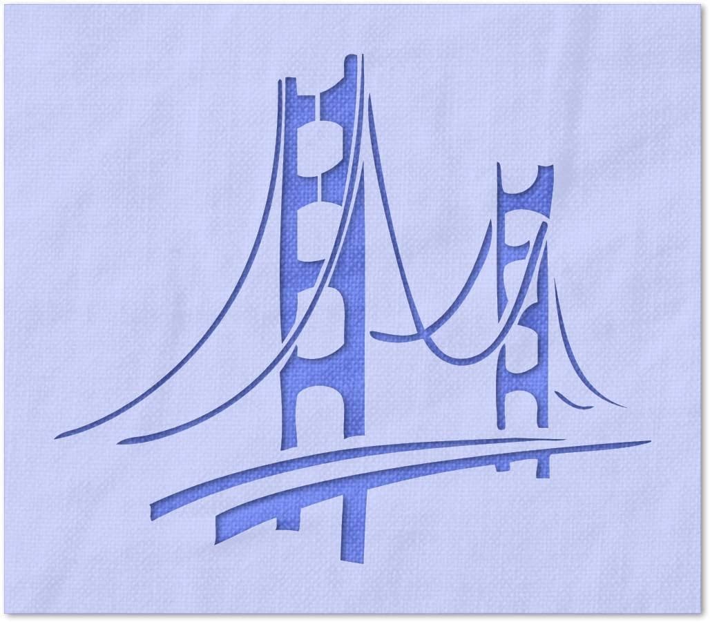 Amazon.com : Stencil Stop Golden Gate Bridge Stencil - Reusable for DIY ...