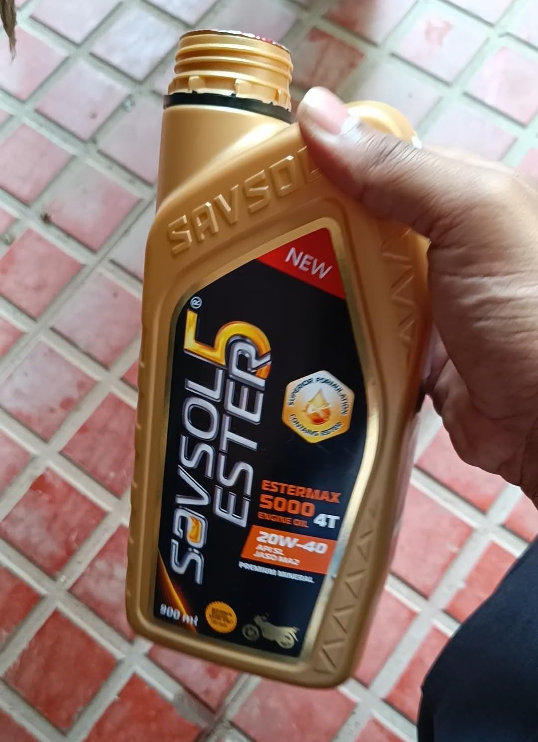 SAVSOL ESTER5 ESTERMAX 5000 4T 20W-40, Premium Oil for Bikes (900 ML ...