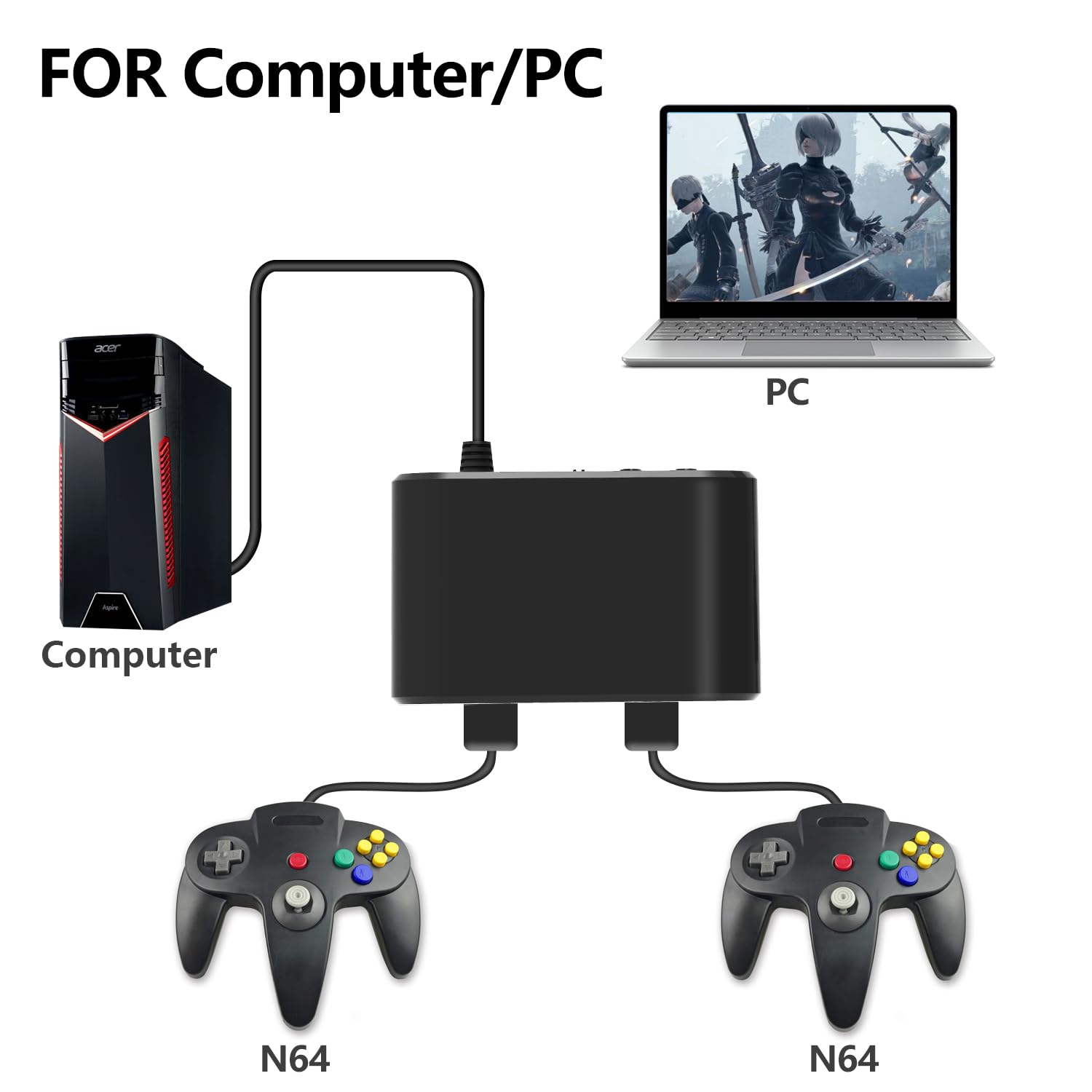 Snapklik.com : N64 Controller Adapter For PC