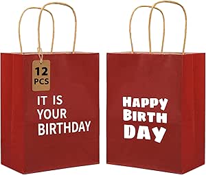 Amazon.com: Magicaleast 12 PCS Birthday Gift Bag, Happy Birthday with ...