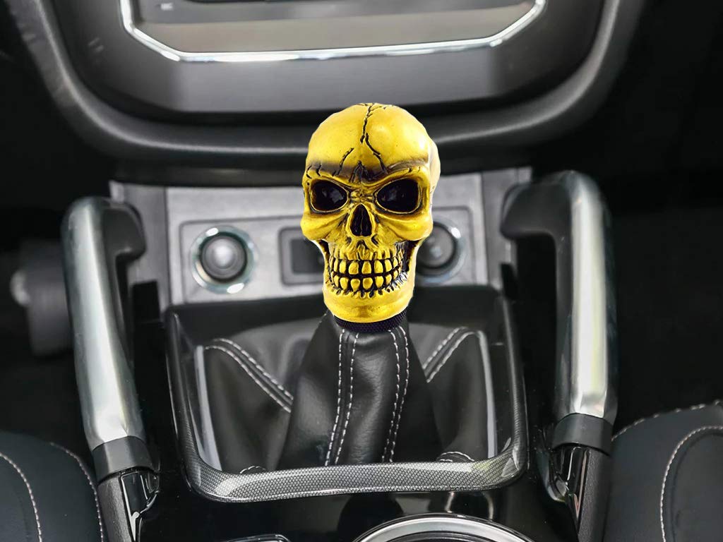 Snapklik.com : Lunsom Skull Gear Stick Shifter Knob, Resin Gear Shift ...