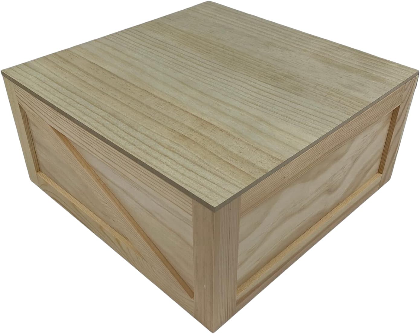 Amazon.com: Wooden Pine Box, 20 x 14 x 7″ Outside Dimensions, With 2 ...
