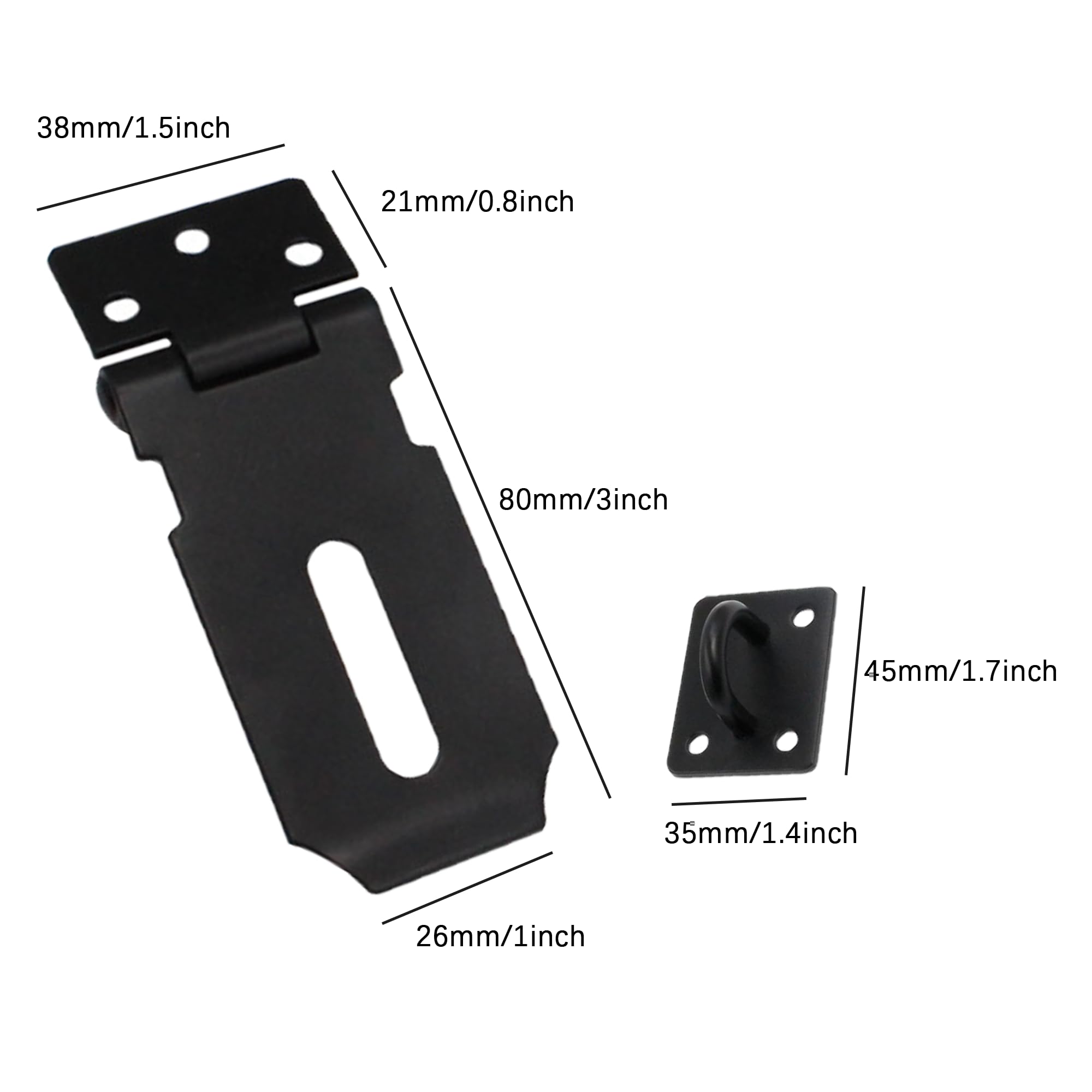 Snapklik.com : HLMOptimo Stainless Steel Hasp Lock Latch - 3 Inch Matte ...