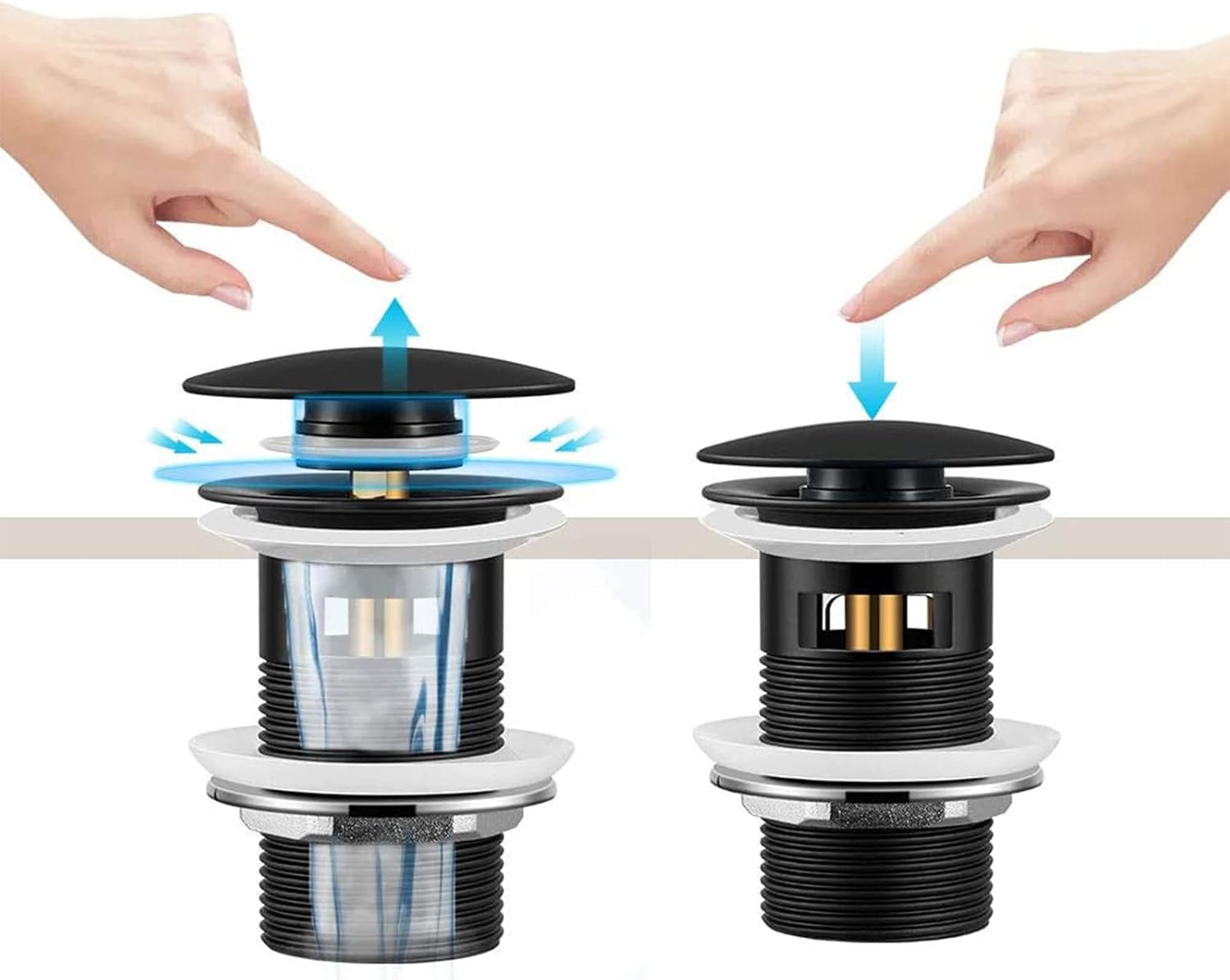 Sink Stopper Drain Fitting pop up Valve Universal pop up Drain Valve ...