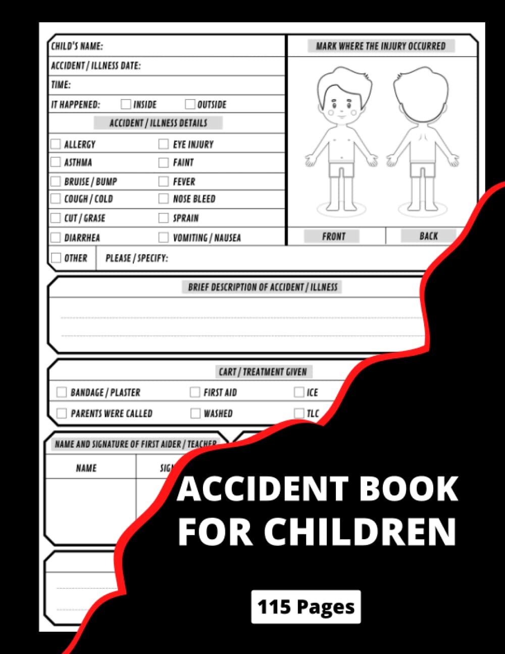 Buy accident book for children: & Safety Log Book to Record All ...