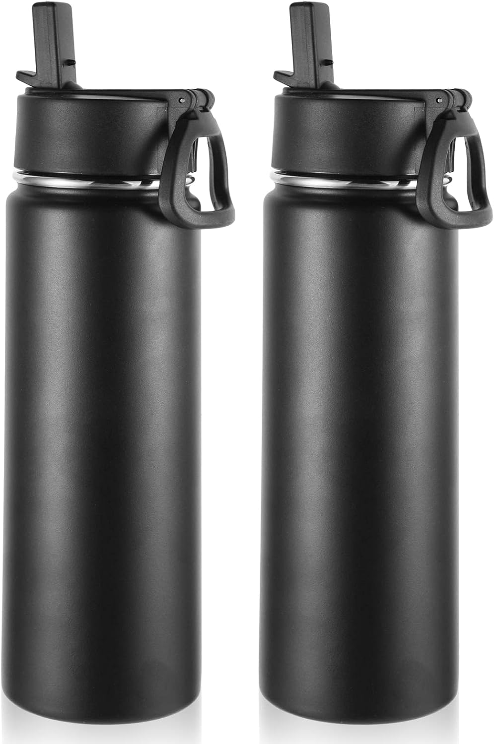 Volhoply Geïsoleerde Waterflessen Met Rietje 2 Pak, 660ml Roestvrij ...