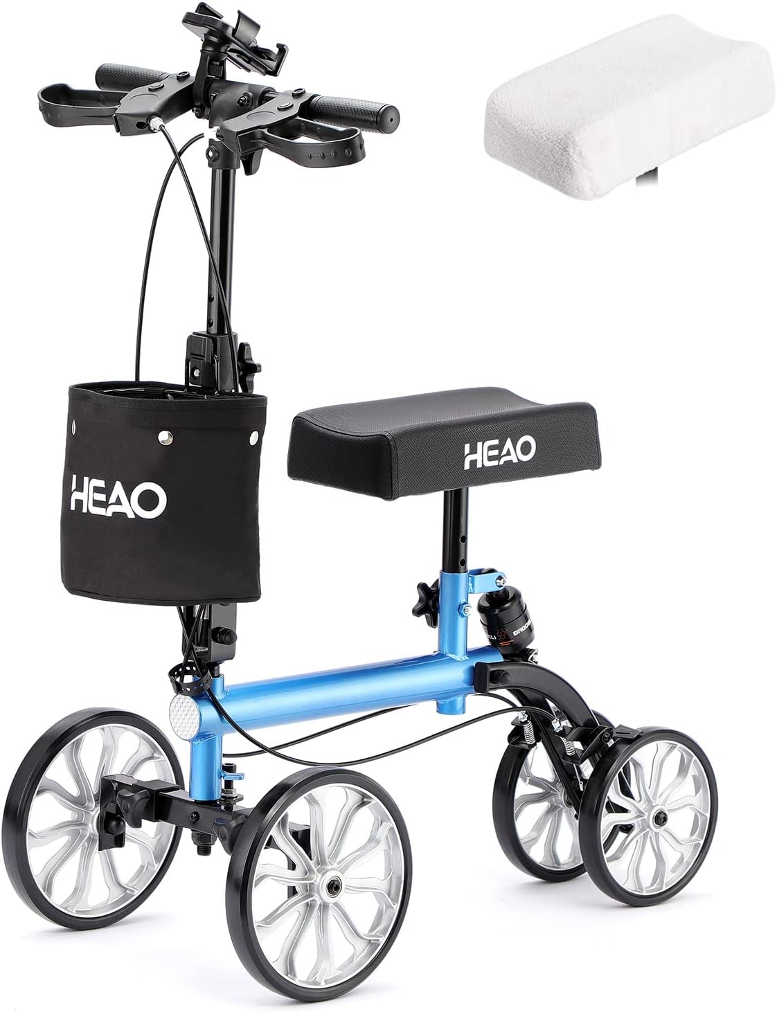 Amazon.com: HEAO All Terrain Knee Walker with Shock Absorber, Steerable ...