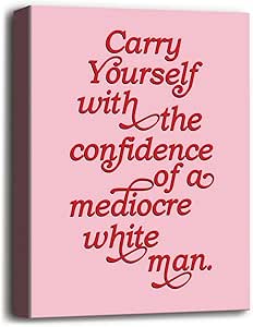 Amazon.com: Feminist Inspirational Quote Canvas Wall Art Decor, Carry ...